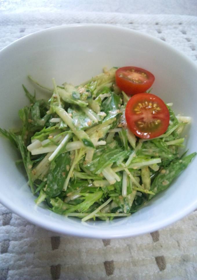 水菜ときゅうりのサラダ 簡単！ by ぽらりら 【クックパッド】 簡単おいしいみんなのレシピが392万品