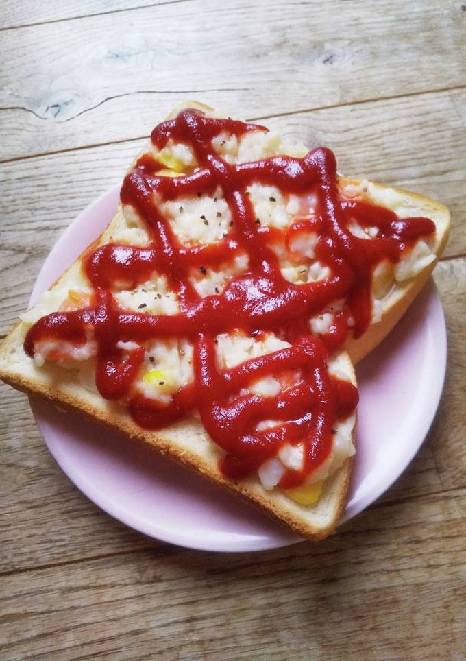 超簡単ポテサラ ケチャップ トースト by yunapi☆ 【クックパッド】 簡単おいしいみんなのレシピが392万品