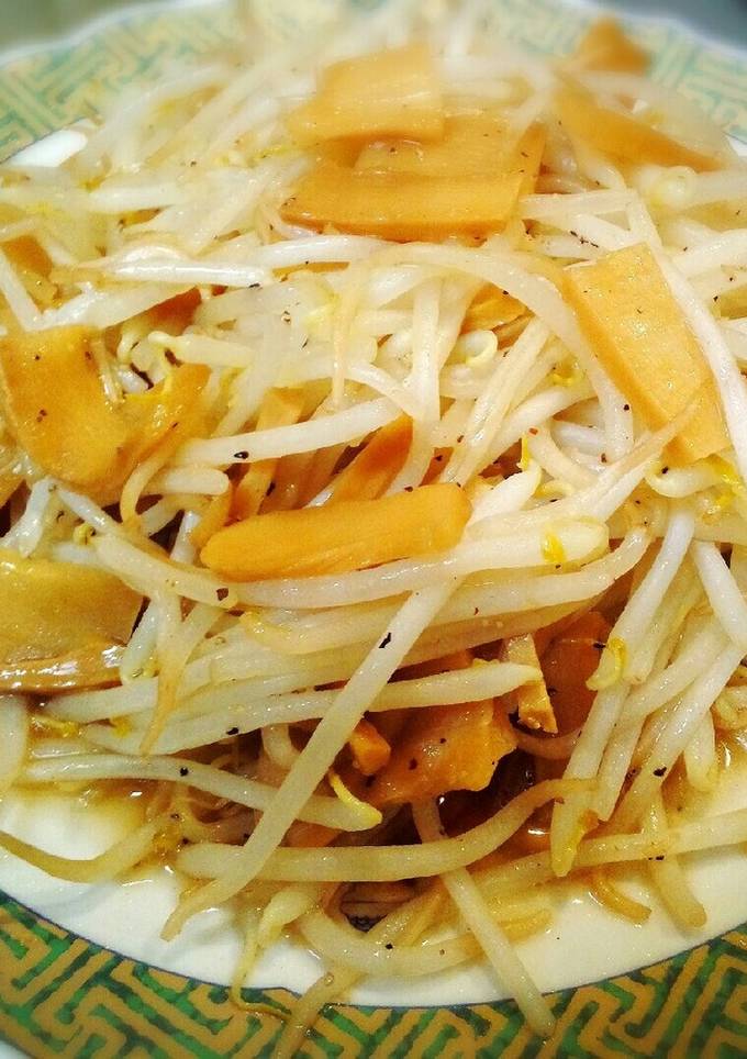 超簡単♪ もやしとメンマのペッパー炒め by laruru 【クックパッド】 簡単おいしいみんなのレシピが392万品