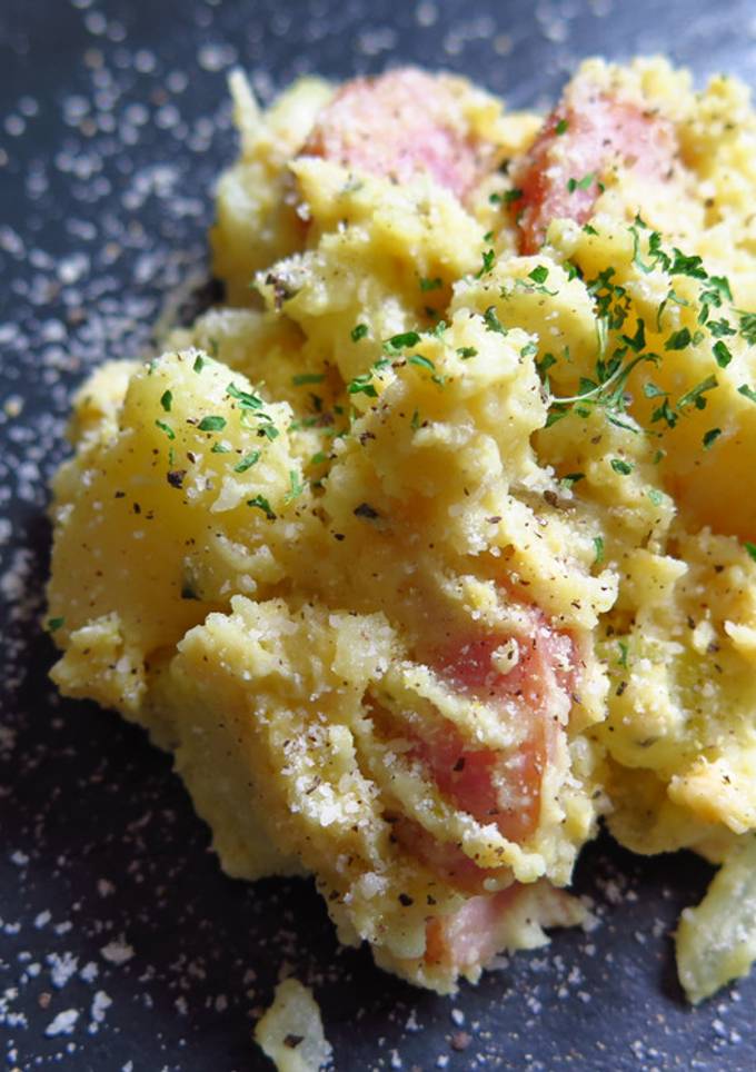 おつまみ♪カルボ風ジャーマンポテトサラダ by MatsCafe 【クックパッド】 簡単おいしいみんなのレシピが392万品