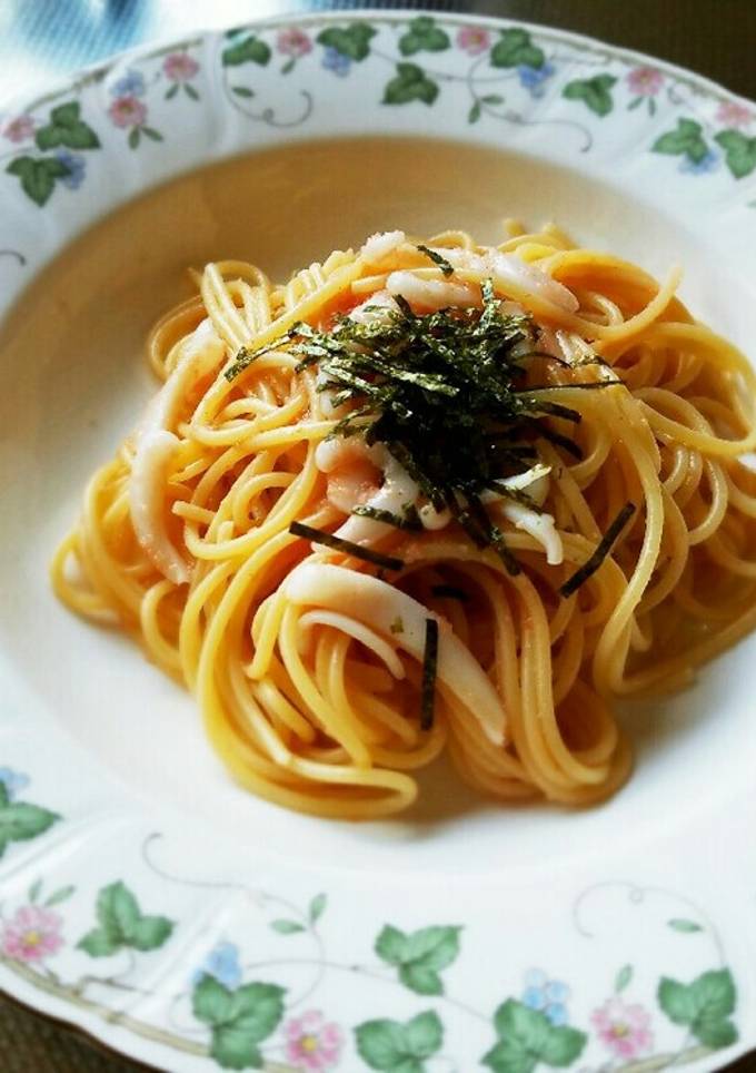 ランチにも♪簡単！イカと明太子のパスタ by akm24 【クックパッド】 簡単おいしいみんなのレシピが392万品