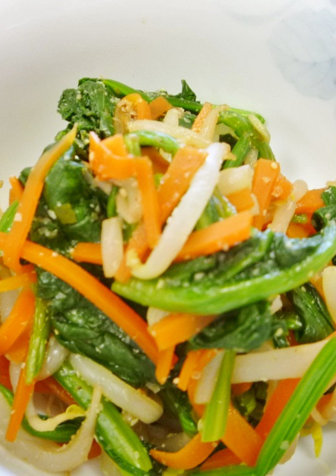 ほうれんそう・もやし・にんじんの三色和え by 越前市健康21 【クックパッド】 簡単おいしいみんなのレシピが392万品