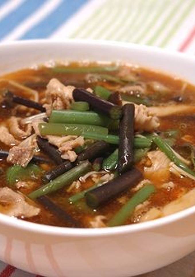 山菜酸辣湯麺 by ココカラbake 【クックパッド】 簡単おいしいみんなのレシピが392万品