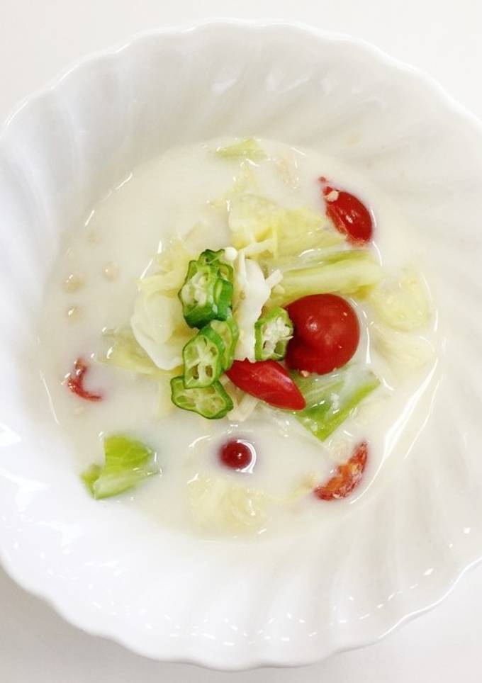 キャベツとトマトのみそスープ by 越前市健康21 【クックパッド】 簡単おいしいみんなのレシピが392万品