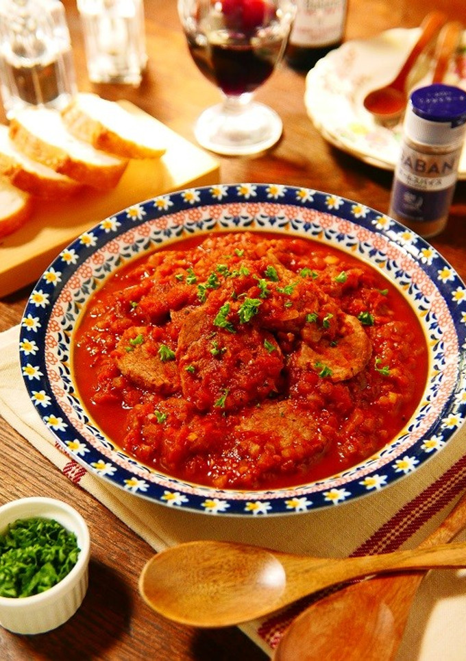 レンチン！でお手軽☆豚ヒレ肉のトマト煮 by ＊nob＊ 【クックパッド】 簡単おいしいみんなのレシピが392万品