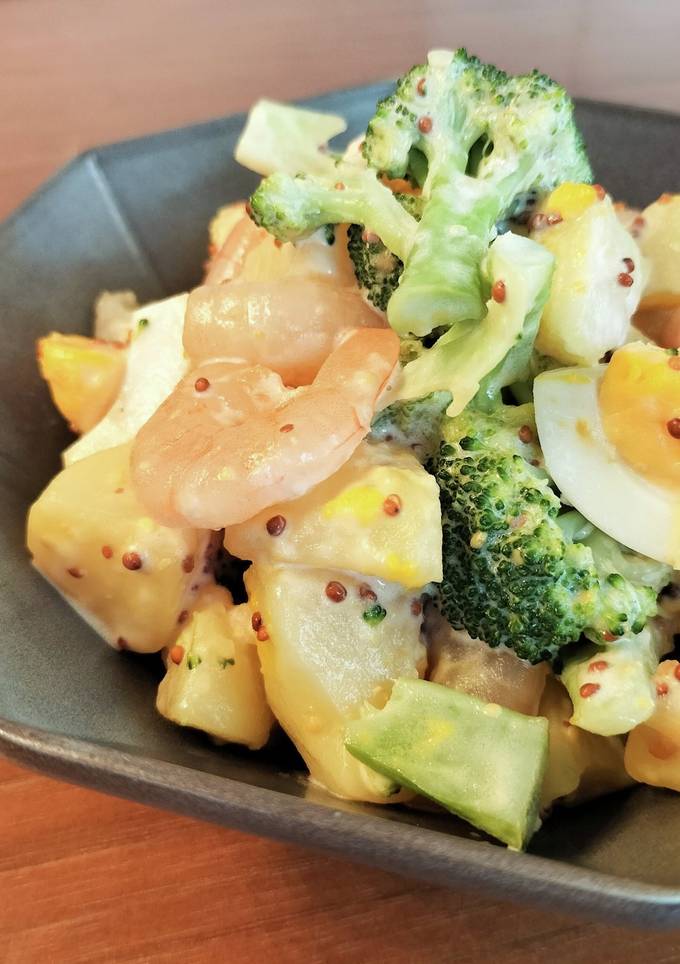 えびとブロッコリーとポテトのサラダ QC by emiQC 【クックパッド】 簡単おいしいみんなのレシピが392万品